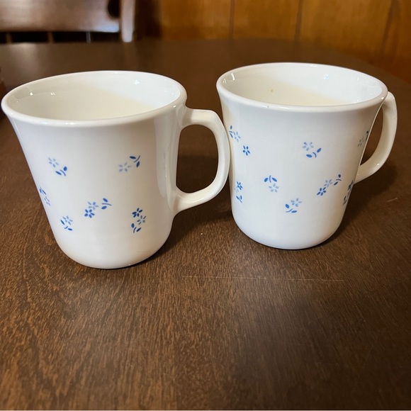 Corelle | Dining | Corning Corelle Coffee Tea Cups Provincial Blue ...